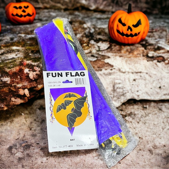 Holiday | Halloween Fun Flag Bats Full Moon 4 X 28 Heavy Nylon New In ...